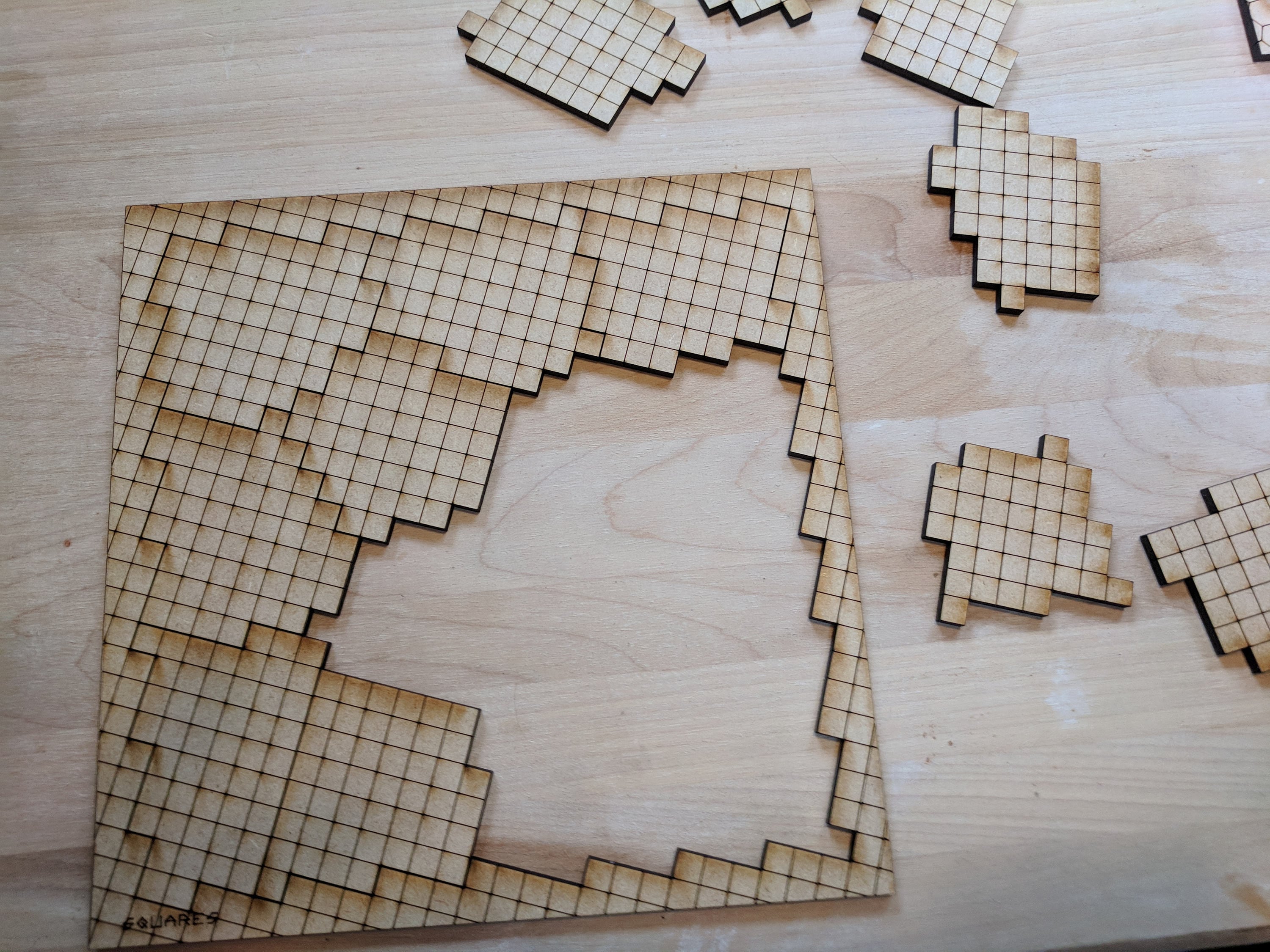 13 Piece "squares" Laser Cut Jigsaw Puzzle DIGITAL FILE - Etsy