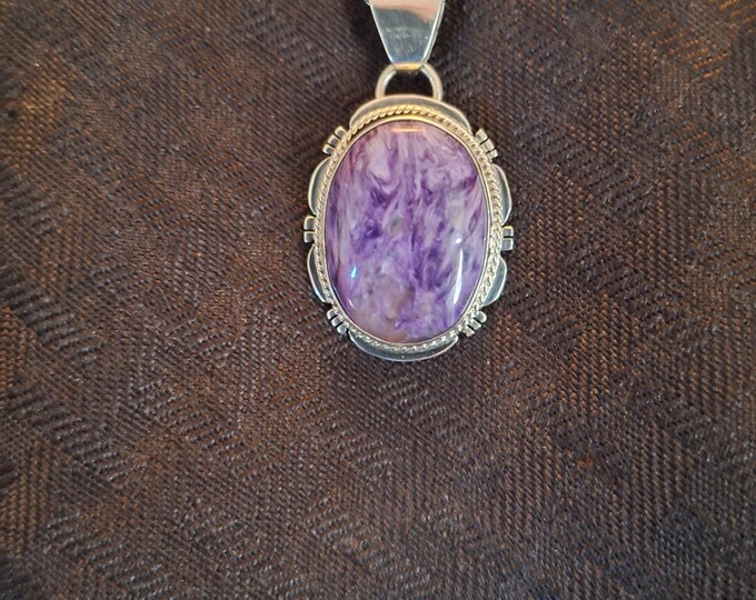Gorgeous Navajo Indian Michael Perry Charoite Pendent Necklace - Etsy