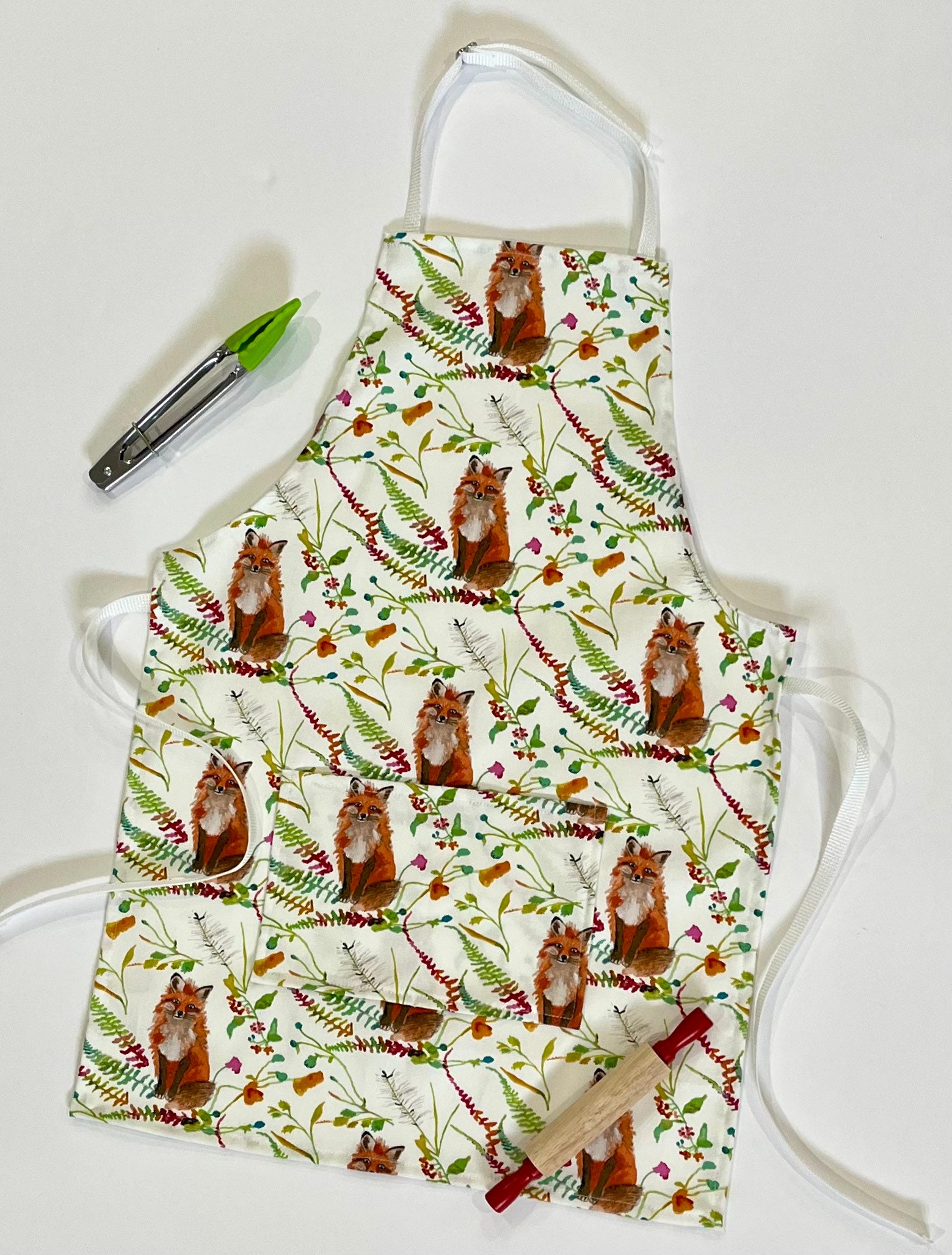 Fox Apron // Women's Apron // Kitchen Apron // Woodland - Etsy