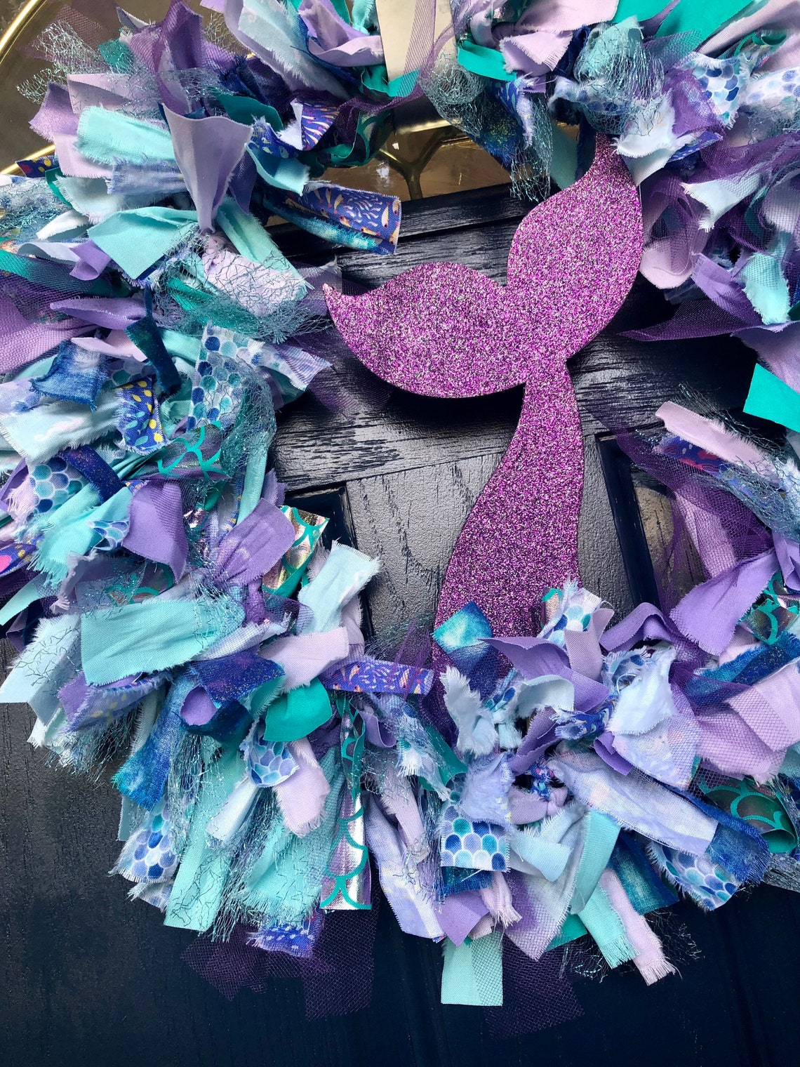 Mermaid Wreath // Mermaid Rag Wreath // Nautical Decor // Free Shipping ...