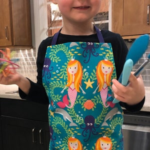 Mermaid Children's Apron // Kids Apron // Craft Apron for Kids ...
