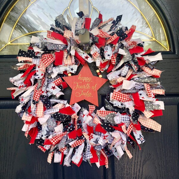Rag Wreath - Etsy