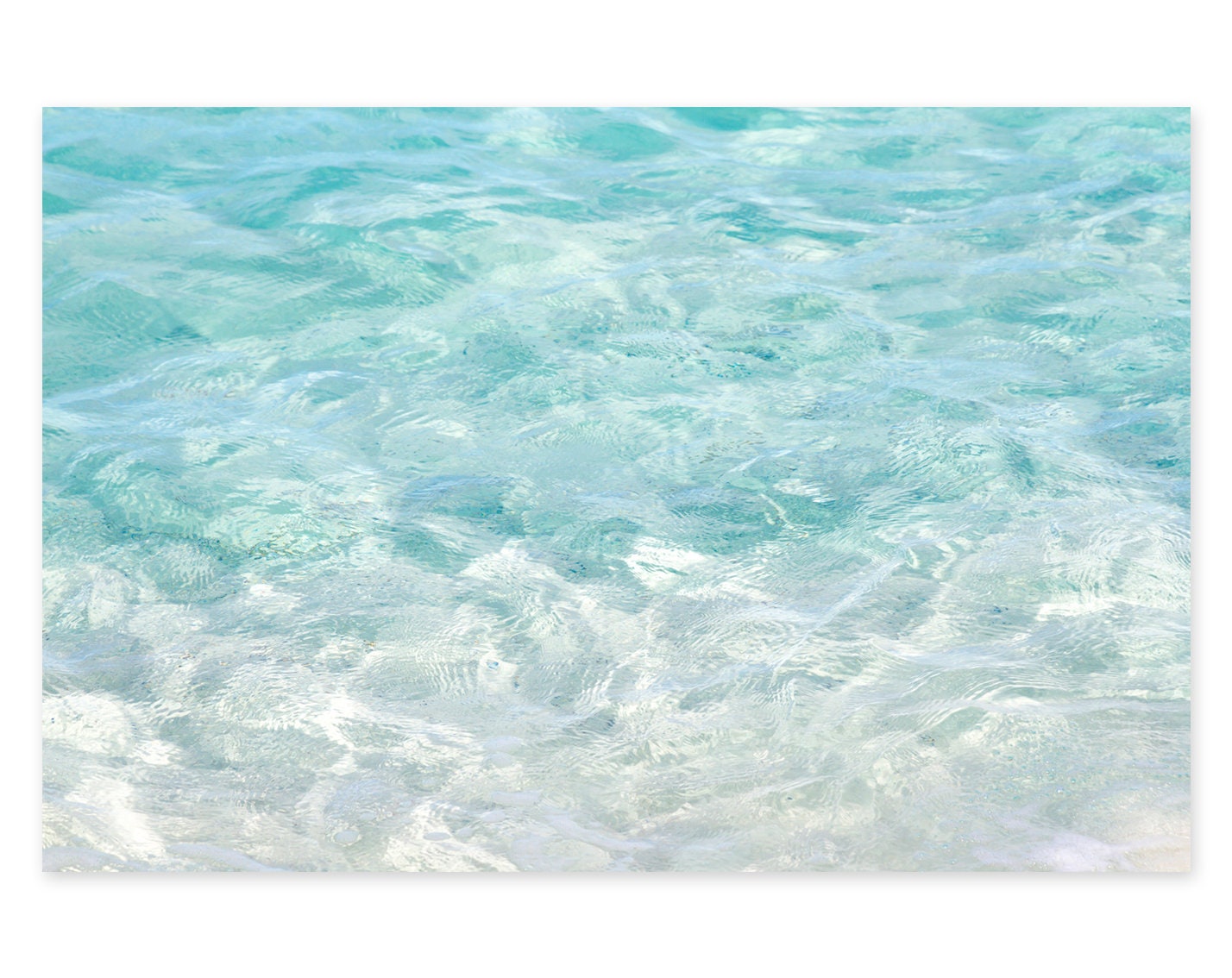 Turquoise Water Art - Ocean Photography - Large Framed Wall Art - Beach ...