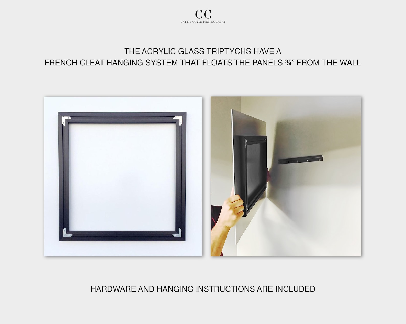 Acrylic Glass Triptych Wall Art Ocean Photography Set of 3 Panels Oversized 3 Piece Art Set ...