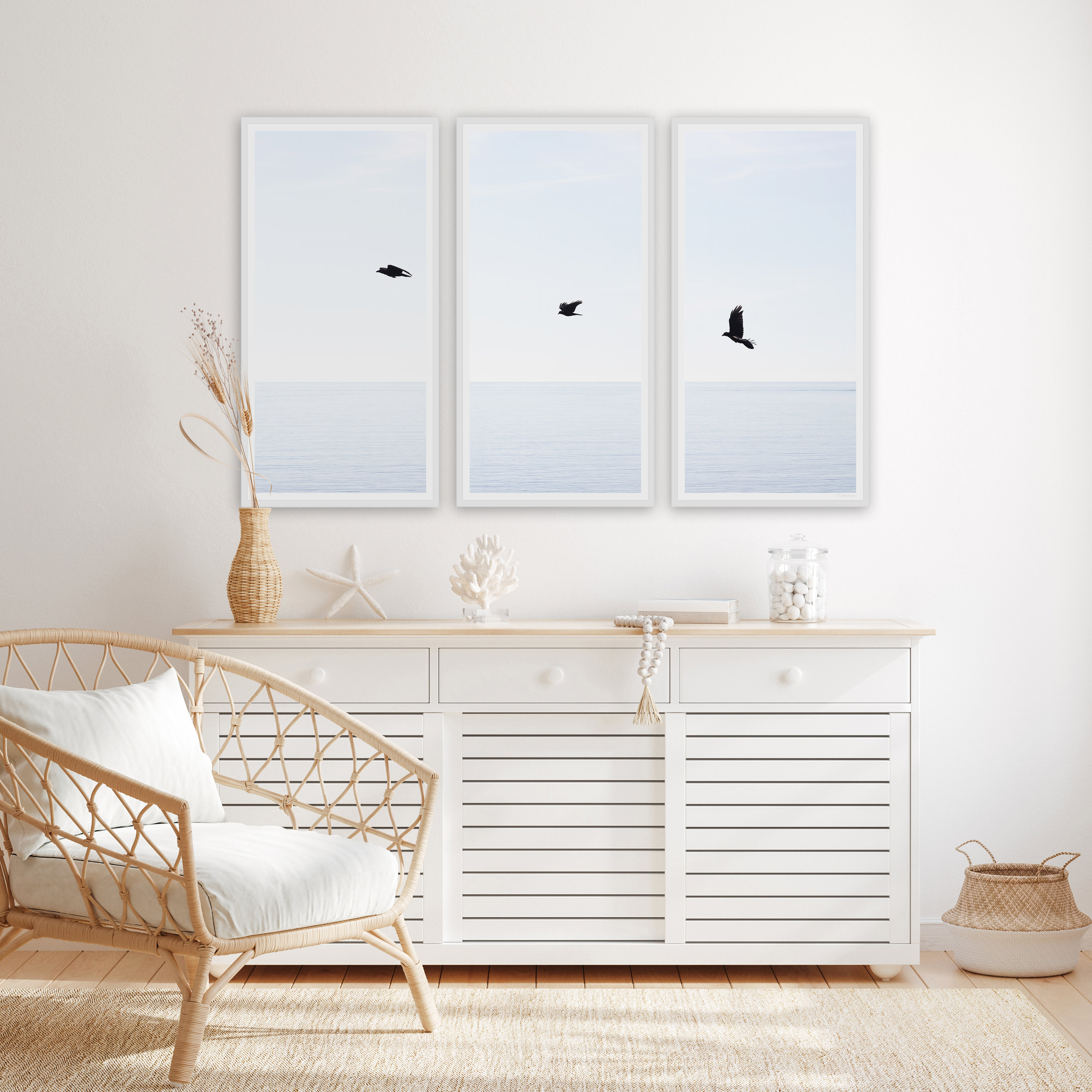 3 Panel Wall Art – Bird Photography Triptych – Large Framed Three Piece ...