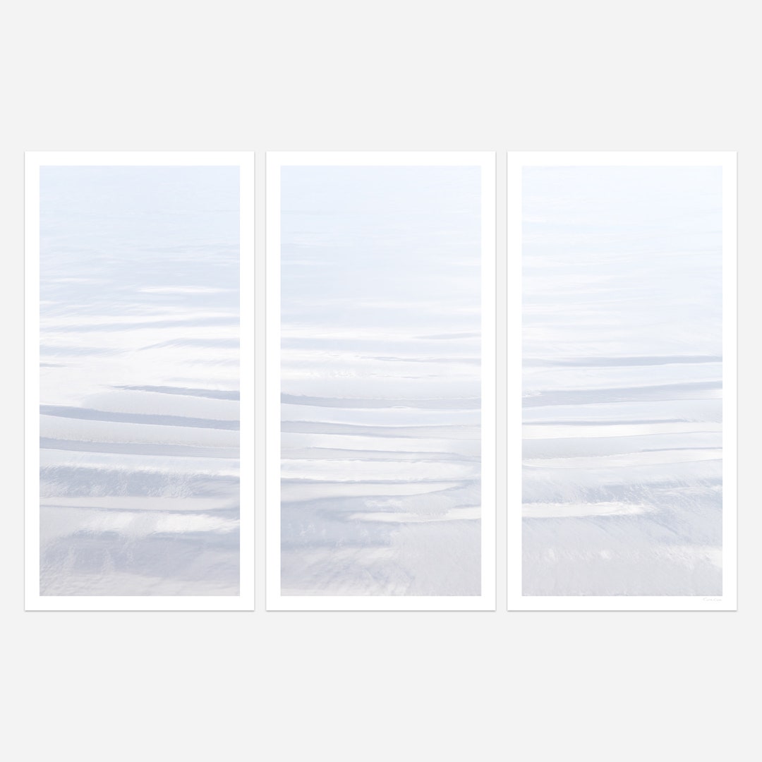 Oversized Abstract Art Prints – Large Framed 3 Piece Art Set – Blue ...