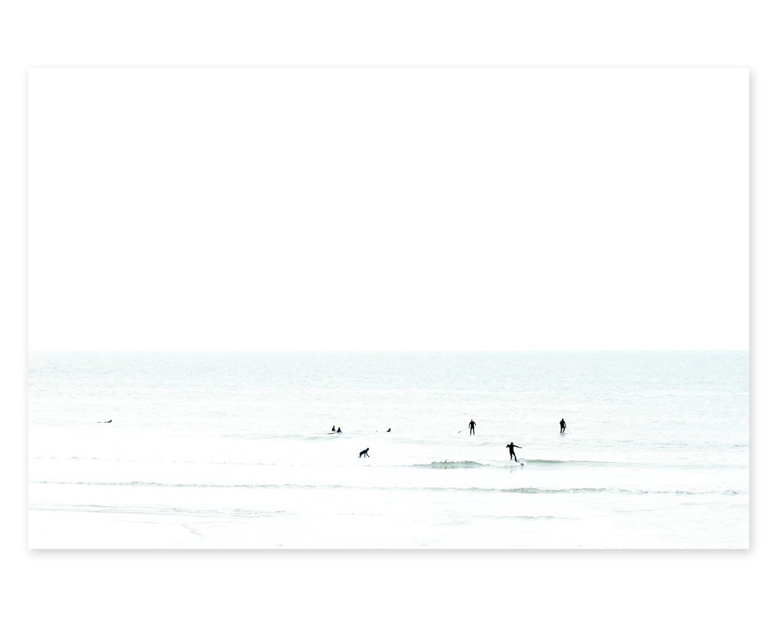 Minimalist Surfer Photography Art Print - Large Framed Horizontal Wall ...
