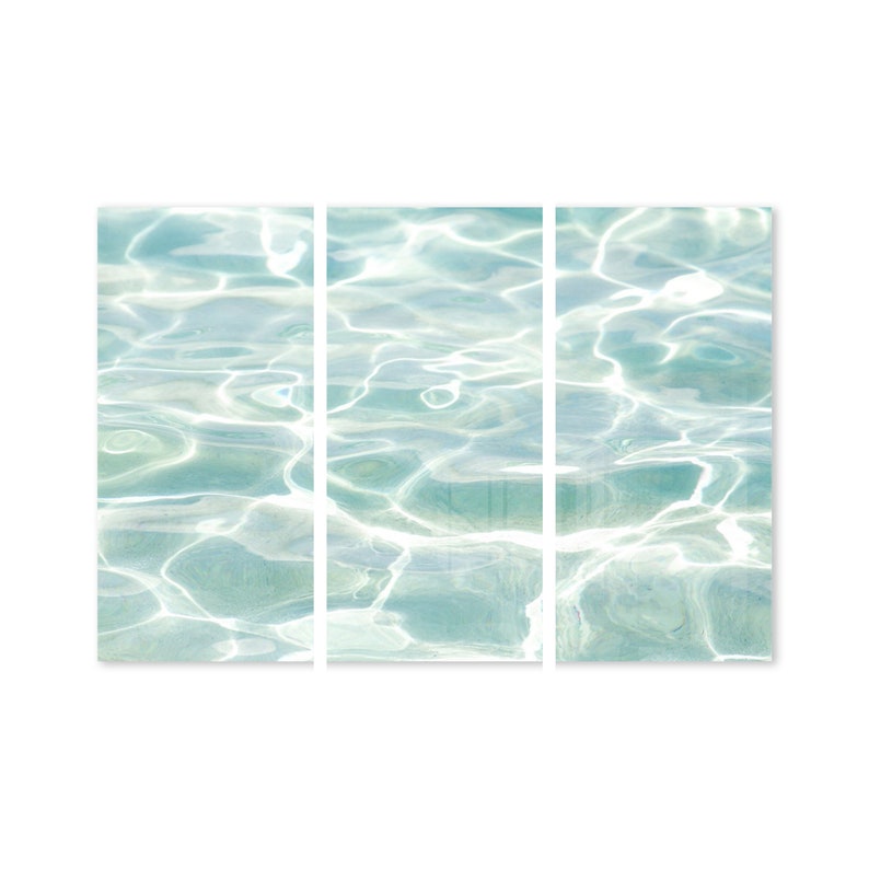 Acrylic Glass Triptych Wall Art Ocean Photography Set of 3 Panels ...
