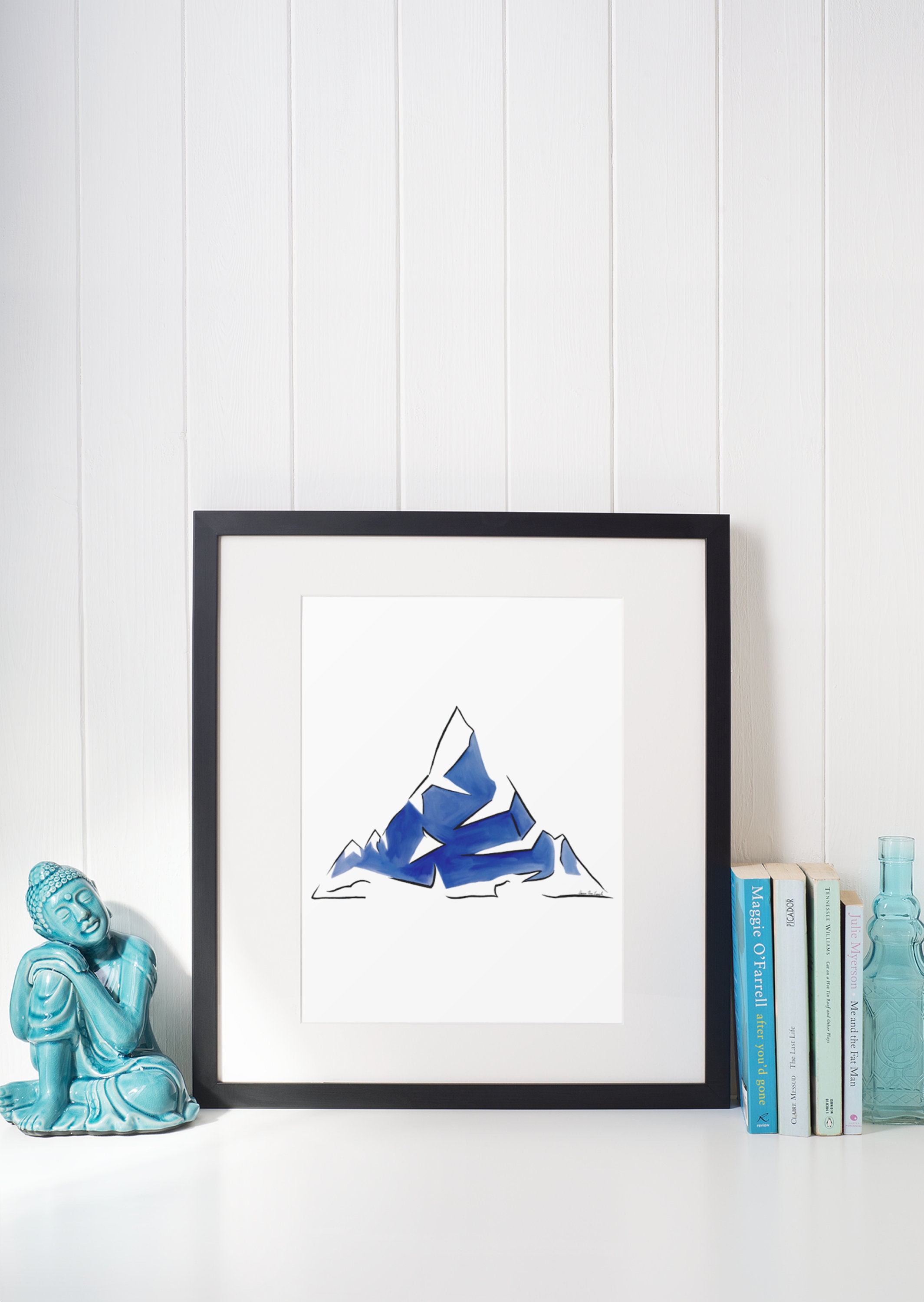 Climb - Celeste Mountain Line Art Print - Video Game Wall Art in ...