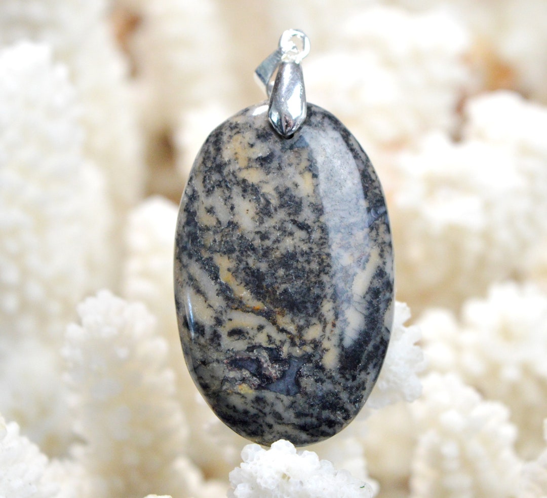 57 Carat Dendrite Agate - Natural Stone Cabochon Pendant - Türkiye ...