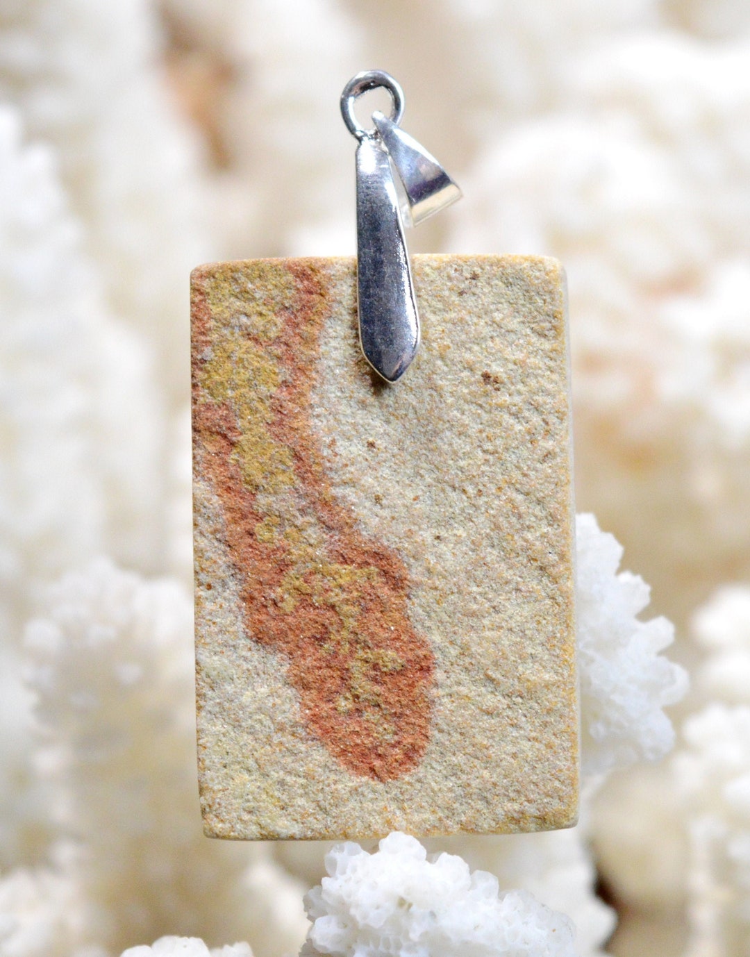 53 Carat Manganese Dendrites - Natural Stone Cabochon Pendant - Germany ...
