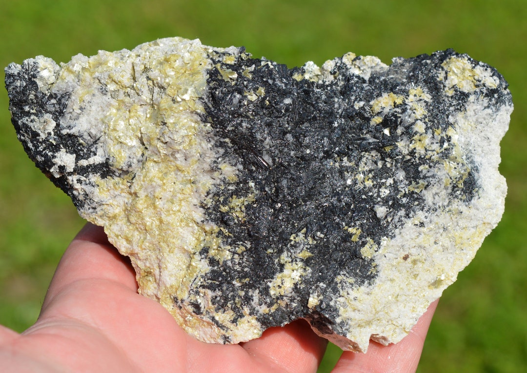 Muscovite Var. Gilbertite & Tourmaline Schorl 406 Grams - Menou Quarry ...