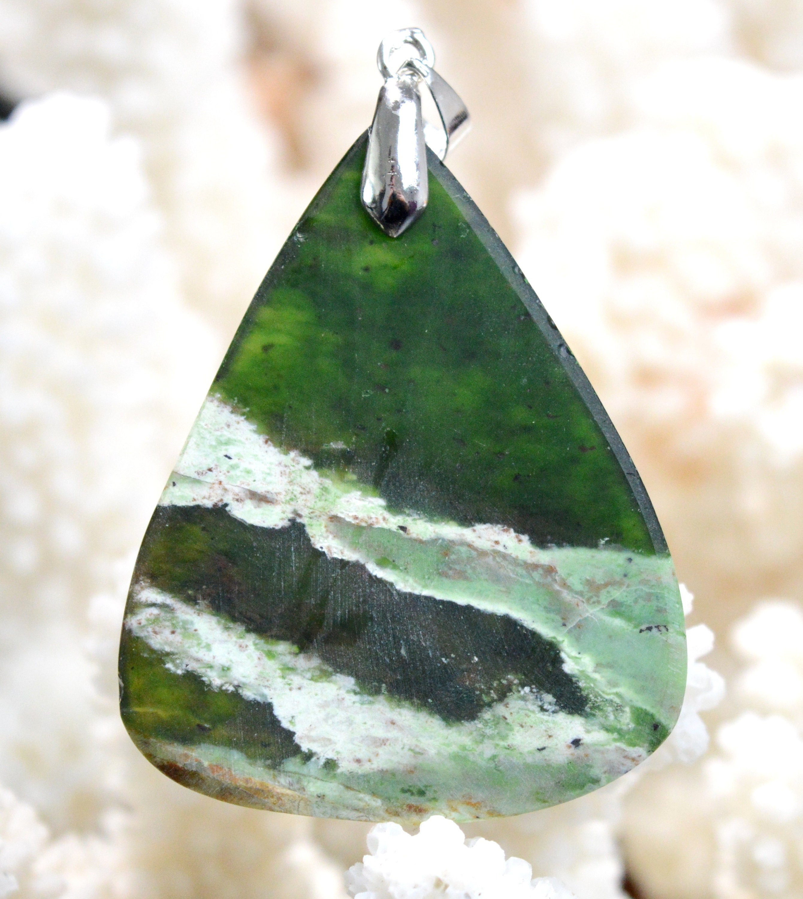 Calcedon Chrome 61 Carats Cabochon Pendant Natural Stone - Etsy UK