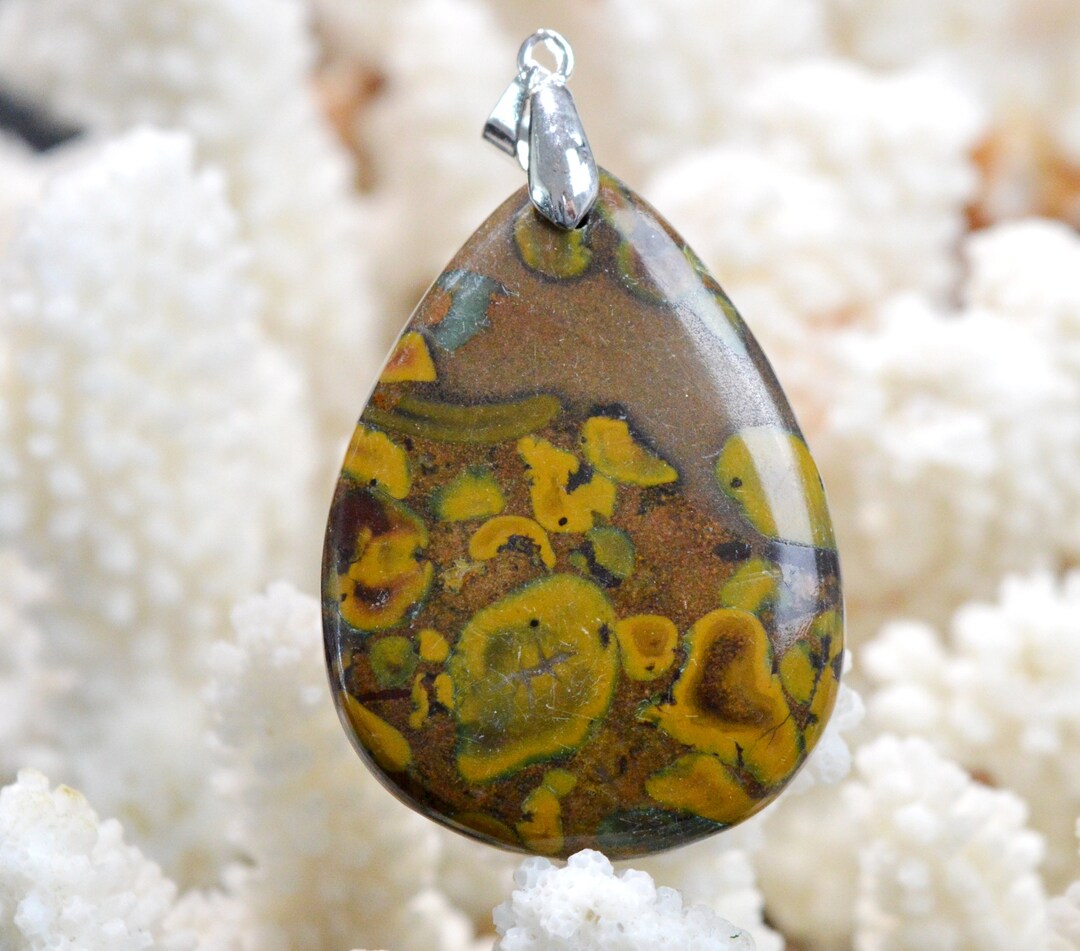 84-carat "bamboo" Jasper - Natural Stone Cabochon Pendant - Indonesia ...