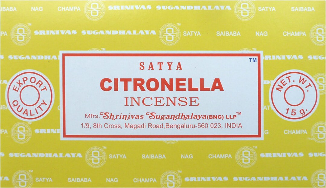 Incense - Satya - Citronella Perfume - One Box - Etsy