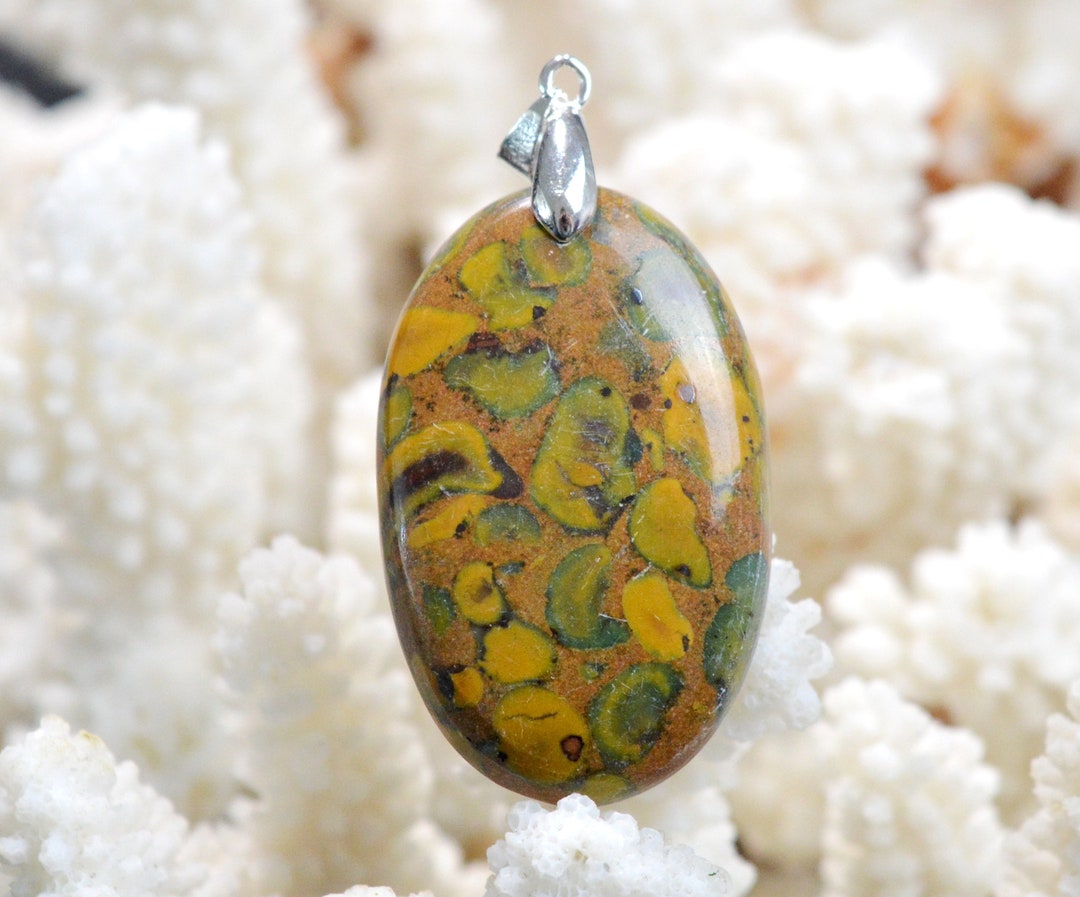70-carat "bamboo" Jasper - Natural Stone Cabochon Pendant - Indonesia ...