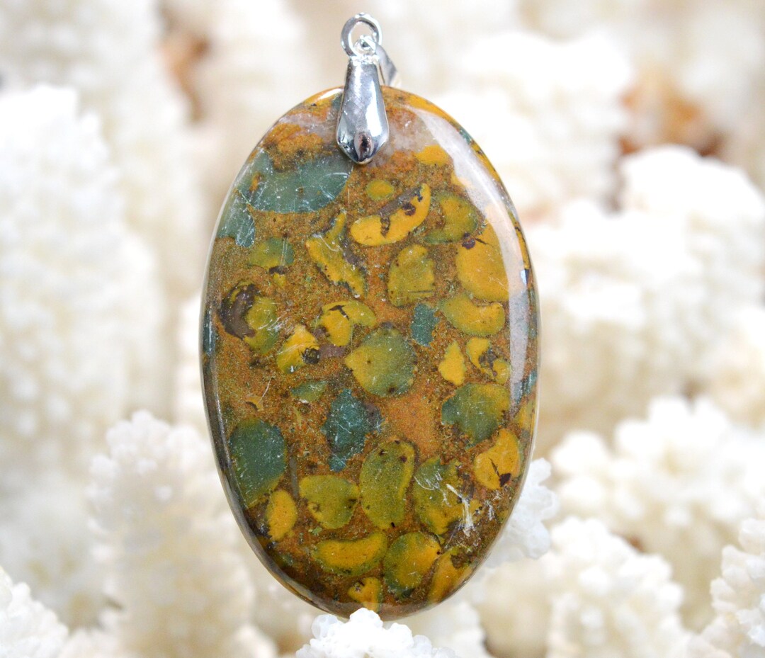 Bamboo Jasper 74 Carats Natural Stone Cabochon Pendant Indonesia ...