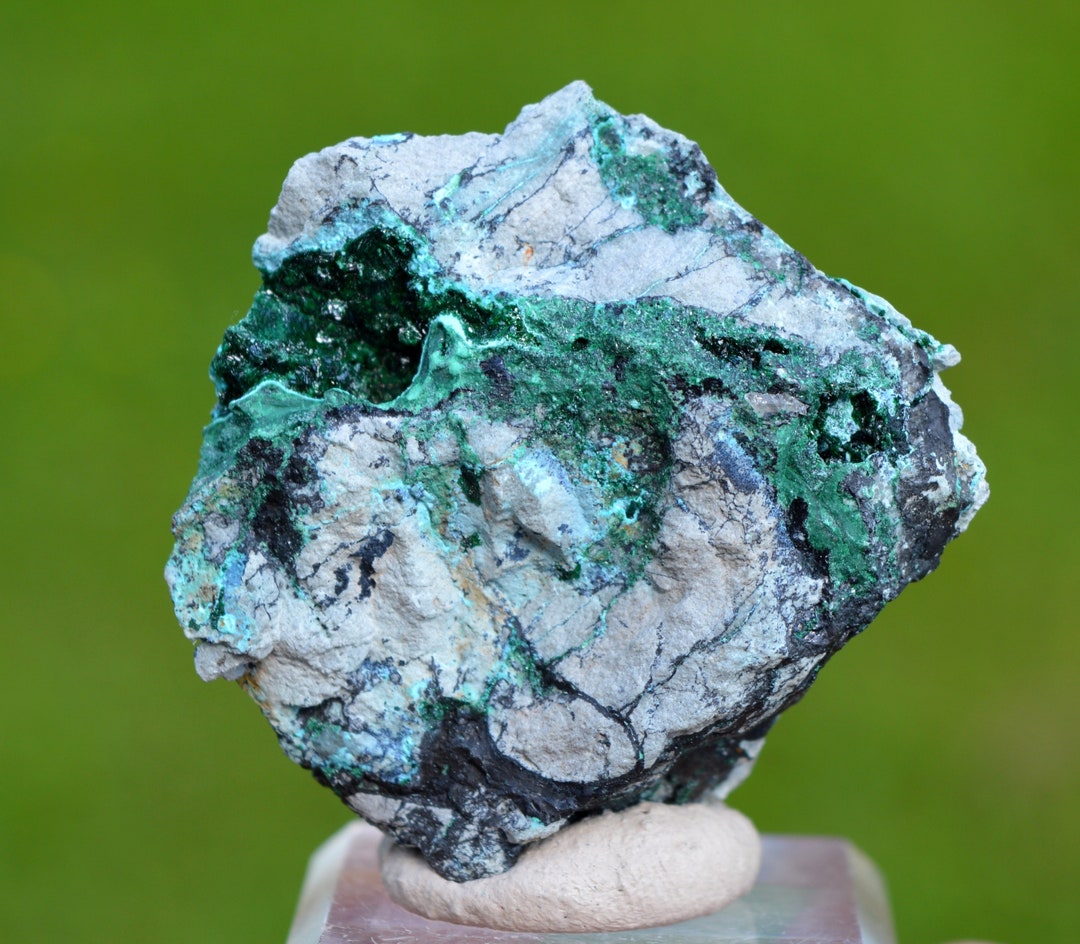 Plancheite Heterogenite Malachite 61 Grams - Shangulowé Mine, Kambove ...