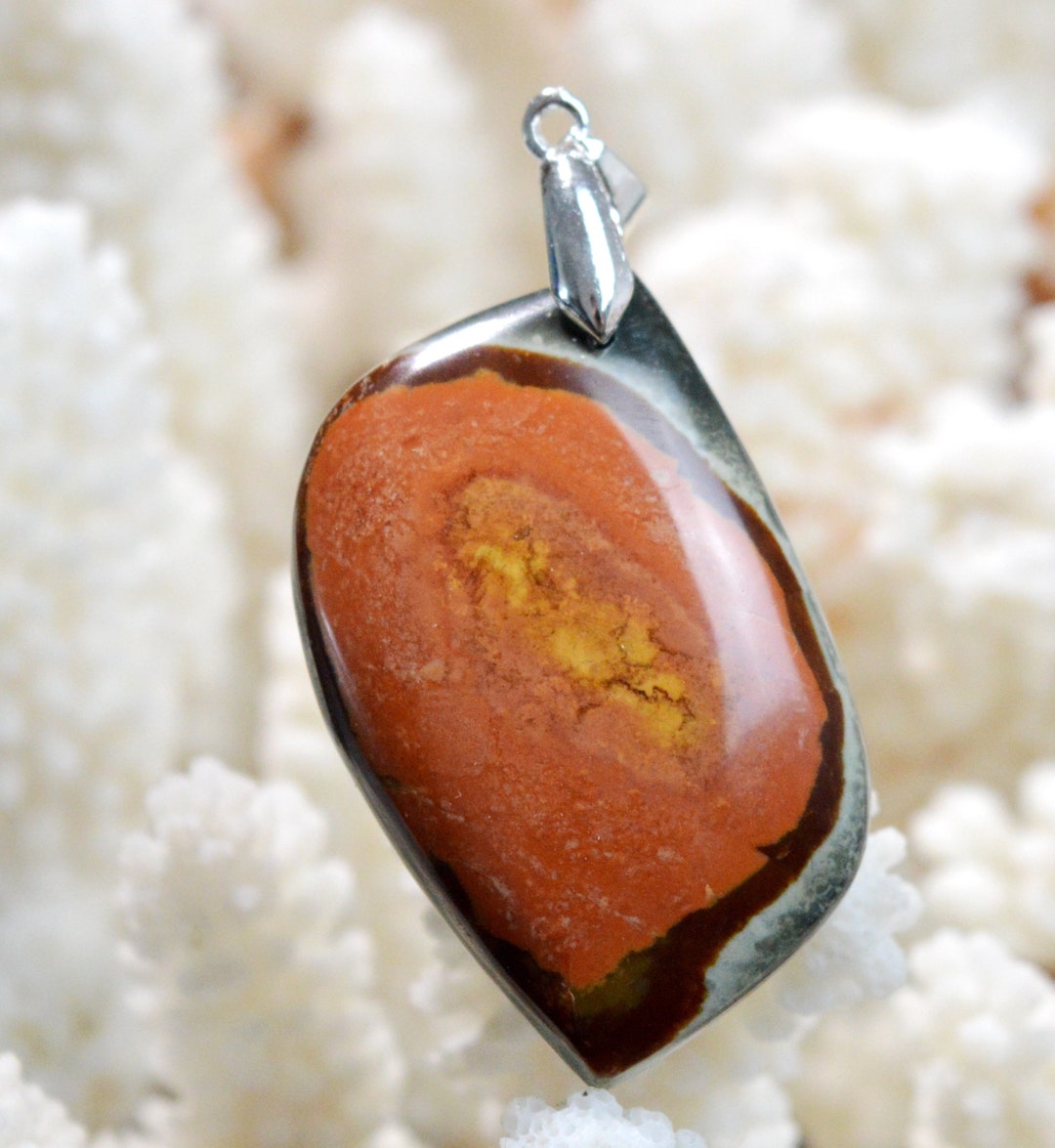 79 Carat Polychrome Jasper - Natural Stone Cabochon Pendant ...