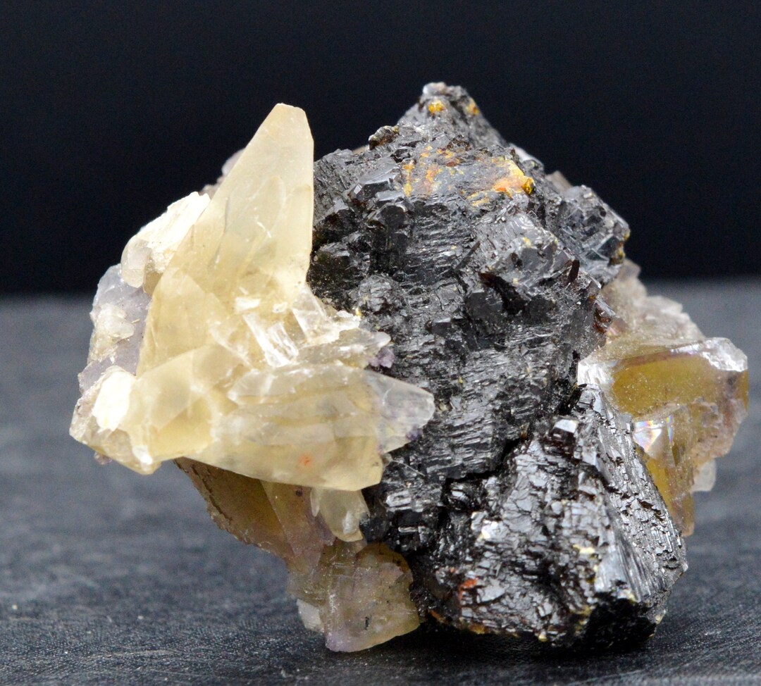 Fluorite & Calcite Sphalerite 53 Grams Cave-in-rock Mine, Cave-in-rock ...