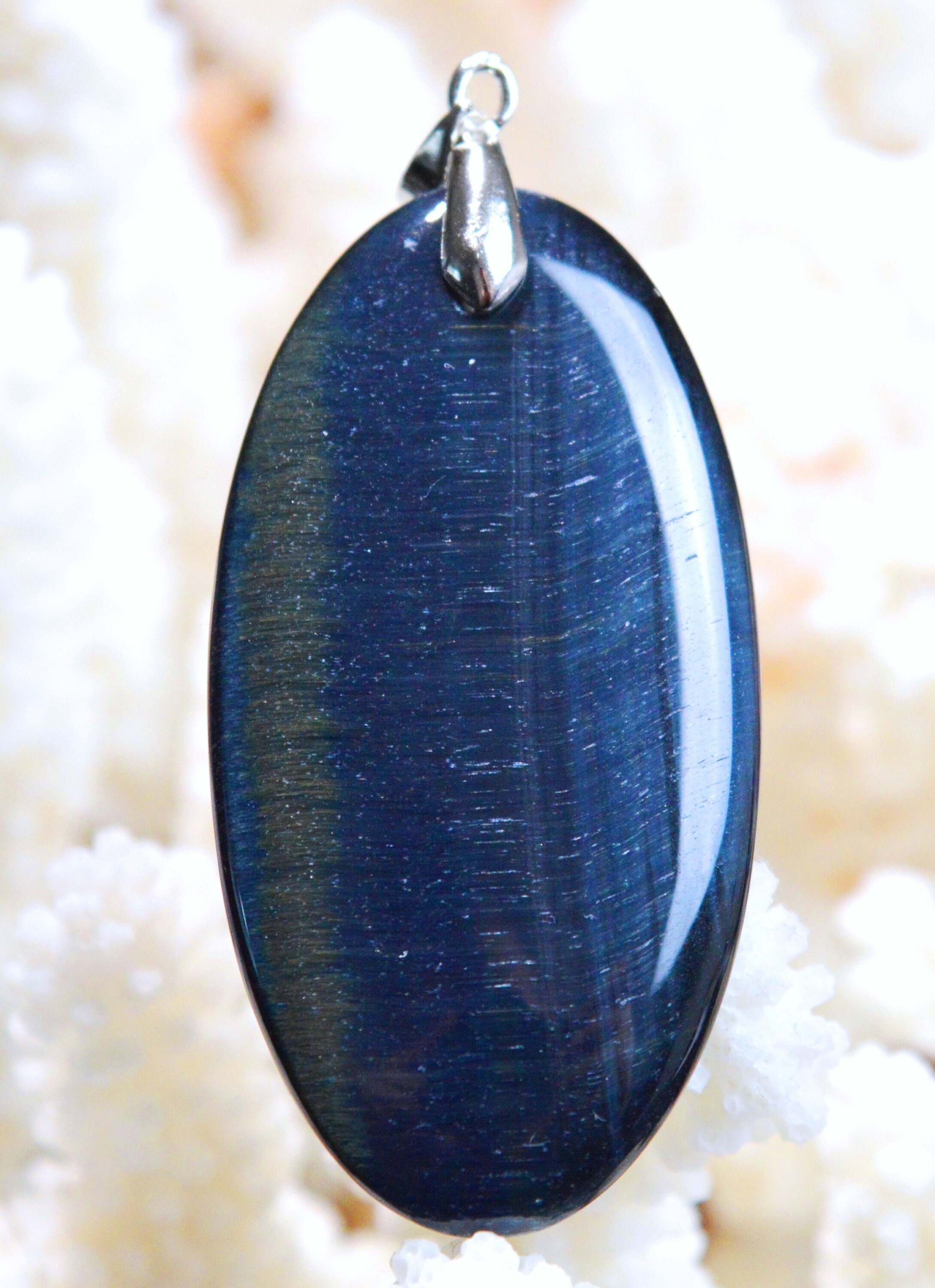 55 carat falcon eye - natural stone cabochon pendant - South Africa ...