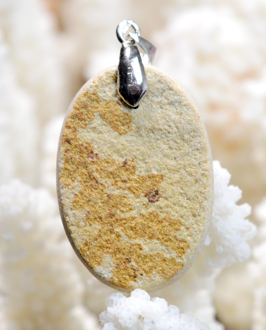 43-carat Manganese Dendrites - Natural Stone Cabochon Pendant - Germany ...