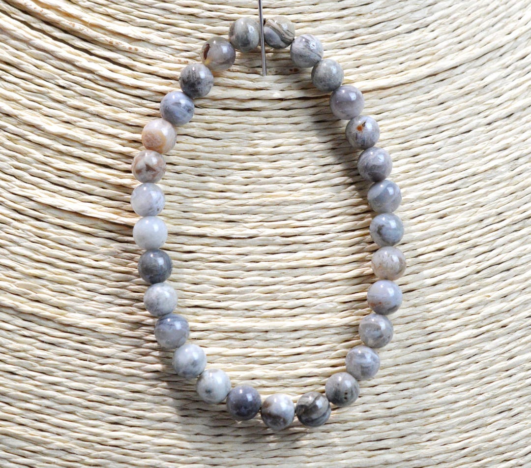 Bracelet - Agate Indienne - Perles 6 Mm - Inde - Etsy