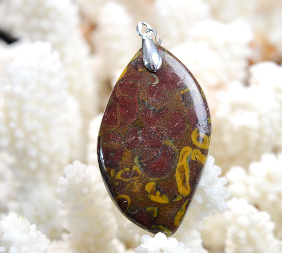 67-carat "bamboo" Jasper - Natural Stone Cabochon Pendant - Indonesia ...