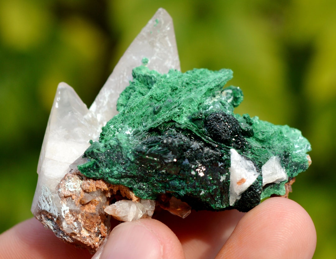 Malachite & Calcite - 89 Grams - Mashamba West Mine, Kolwezi Mining ...