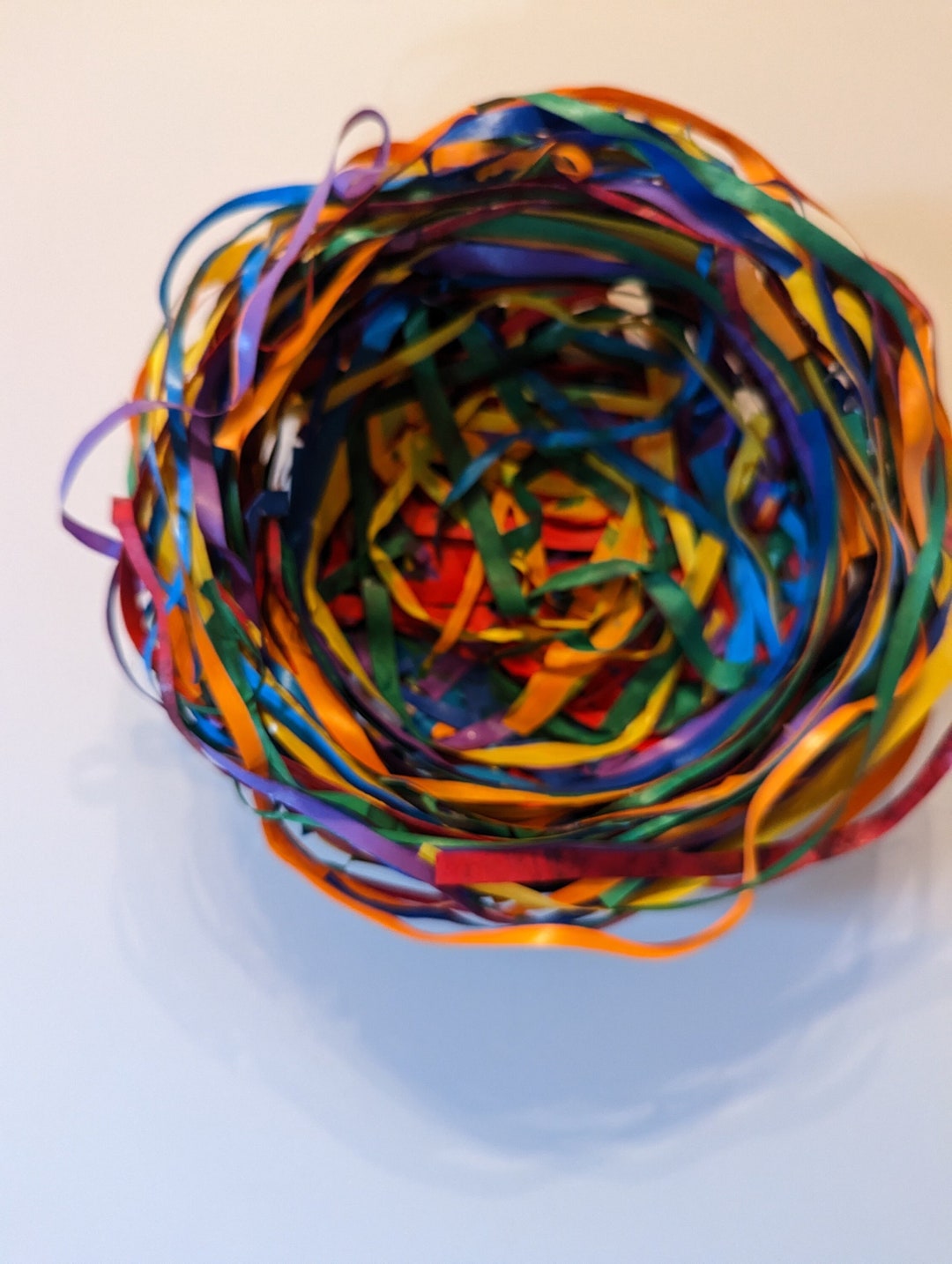 Rainbow Strip Basket - Etsy