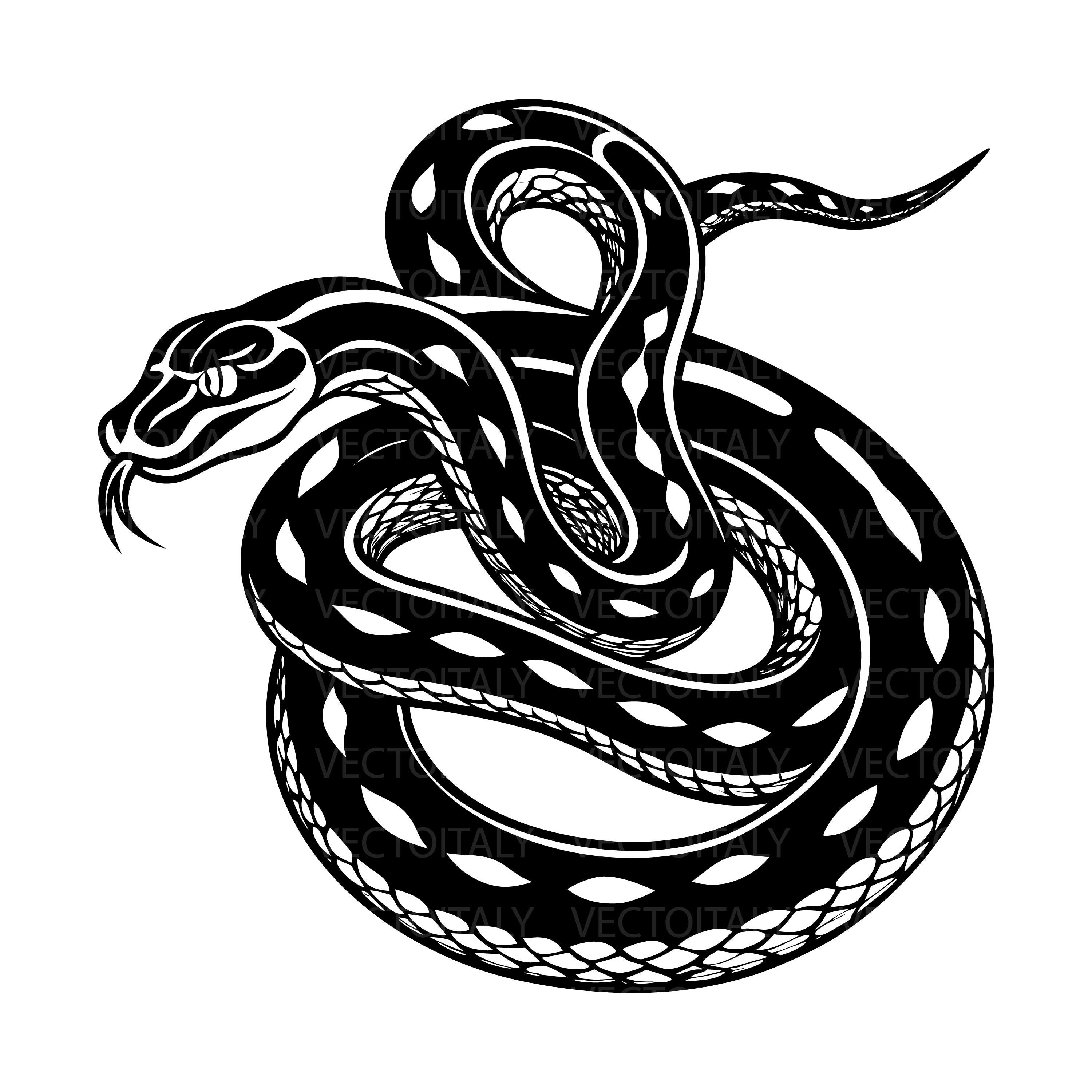 Python Snake SVG PNG Cut Files for Cricut, Silhouette Digital Download ...