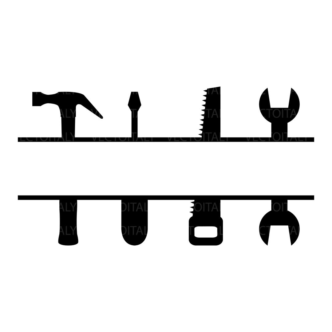 Tool Frame Monogram SVG Files, Tools Split Frame SVG Cut Files ...