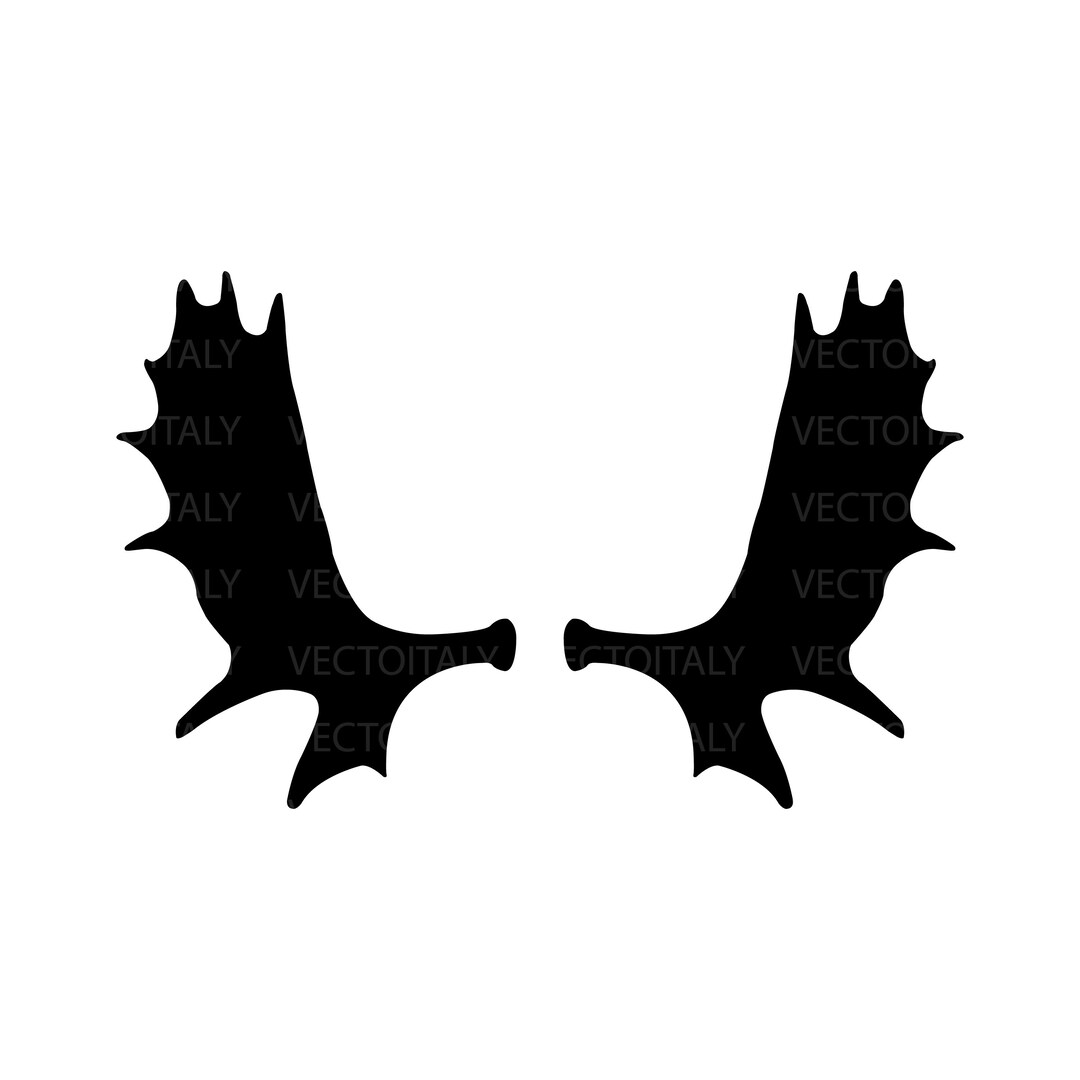 Moose Antler Svg Cut Files, Moose Antler Clipart Design, Antler ...