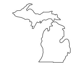 Michigan Outline SVG Files | Michigan Cut Files | United States of ...