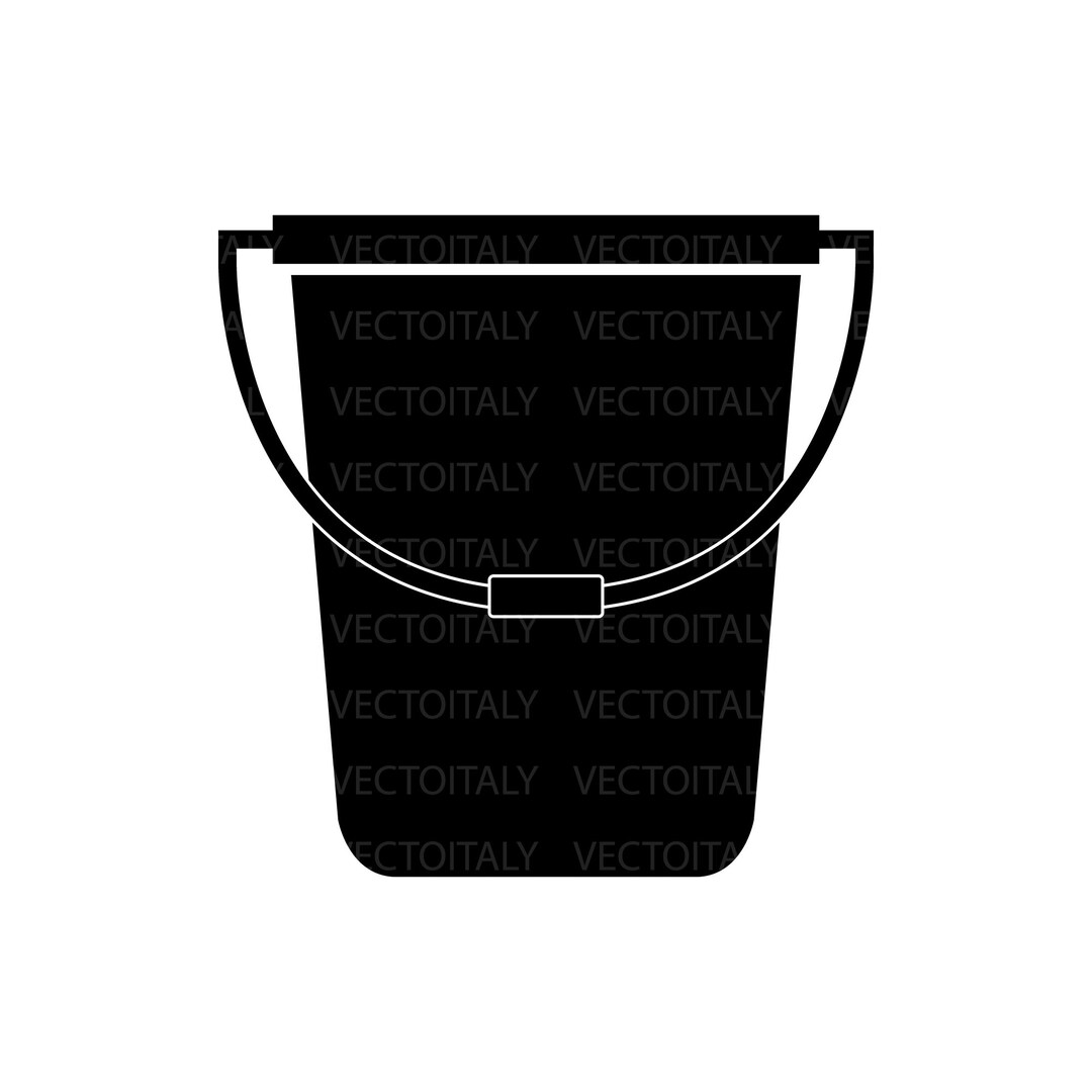 Bucket SVG, Clip Art Cut File Silhouette Pdf Eps Png Jpg, Instant ...
