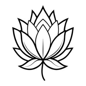 Lotus Svg Vector Graphics - Etsy