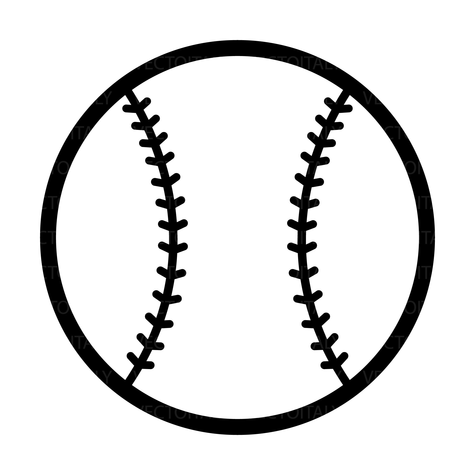 Softball Illustrated in Vector and Available in SVG, PDF, Eps, Png ...