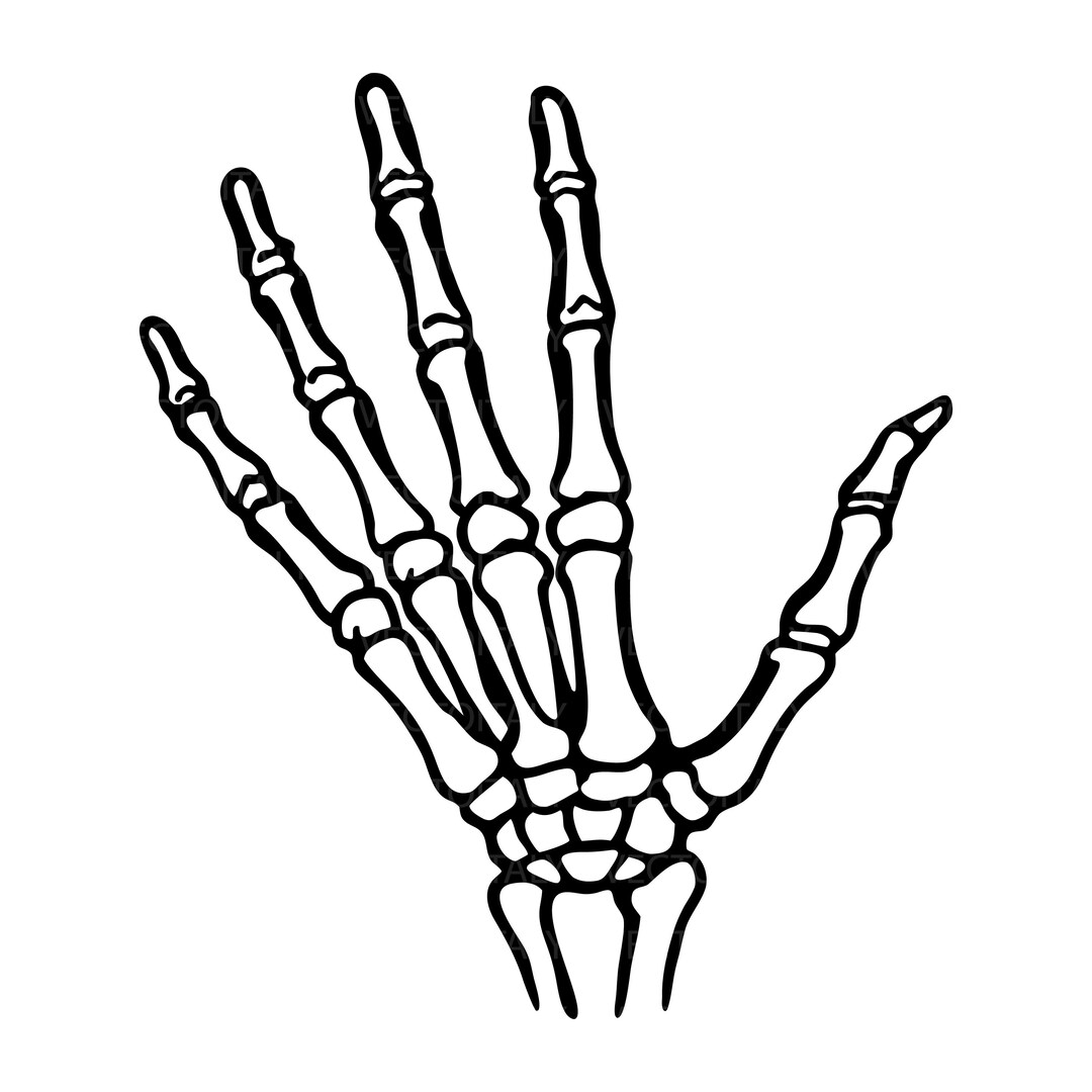 Skeleton Hand. Cut Files for Cricut. Clip Art Silhouettes (eps, Svg ...