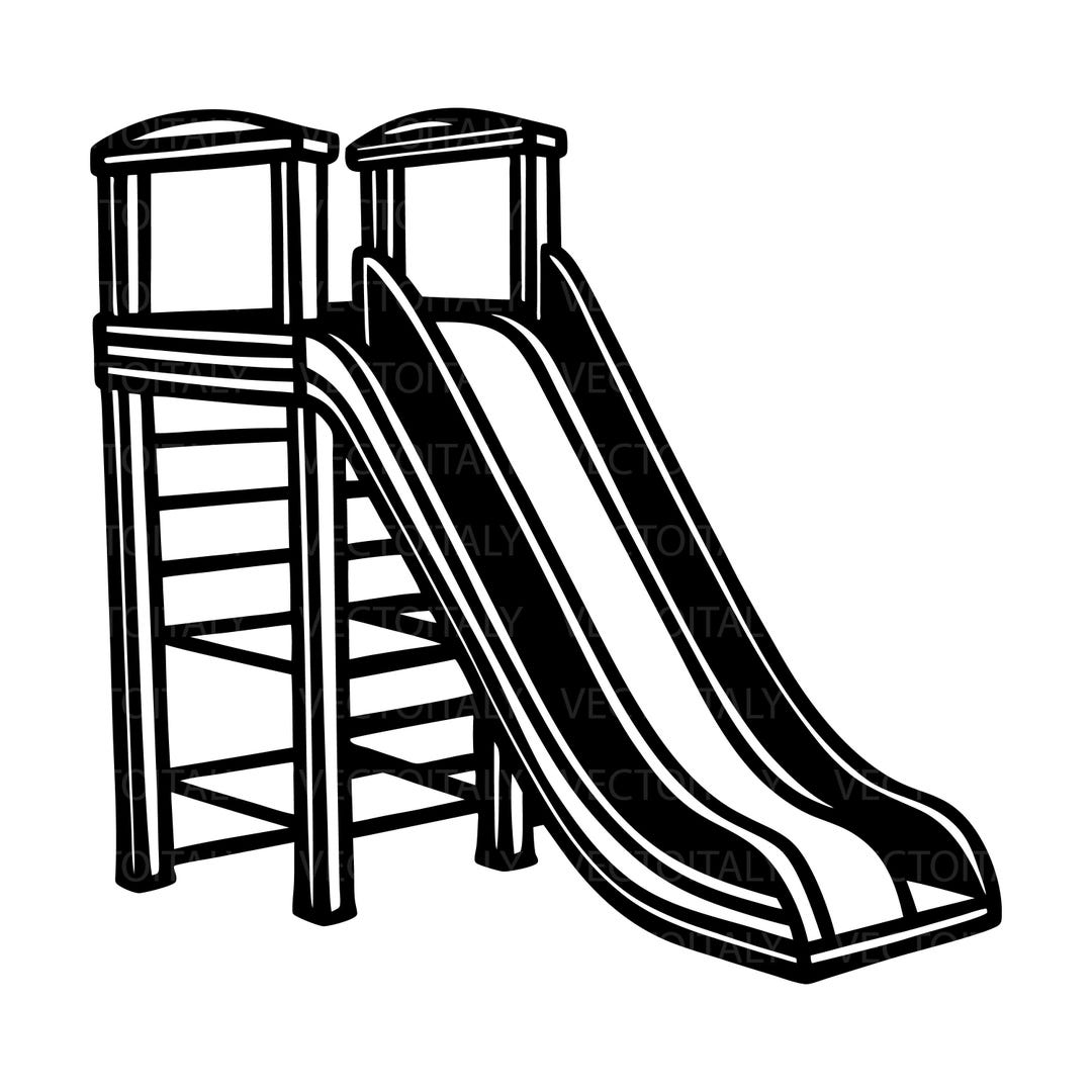 Playground Slide SVG Clip Art Cut File Silhouette Instant Digital ...
