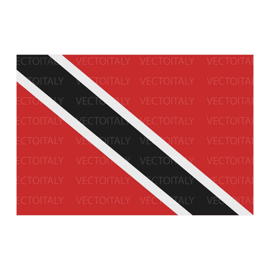 Trinidad and Tobago Flag SVG Original Colors, Trinidad and Tobago Flag ...