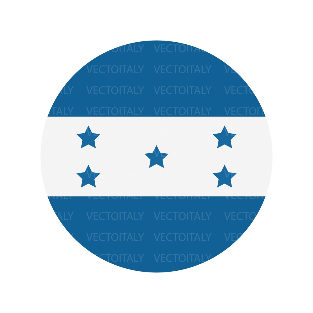 Honduras Round Flag SVG, Honduran Circular Banner, National Circle ...