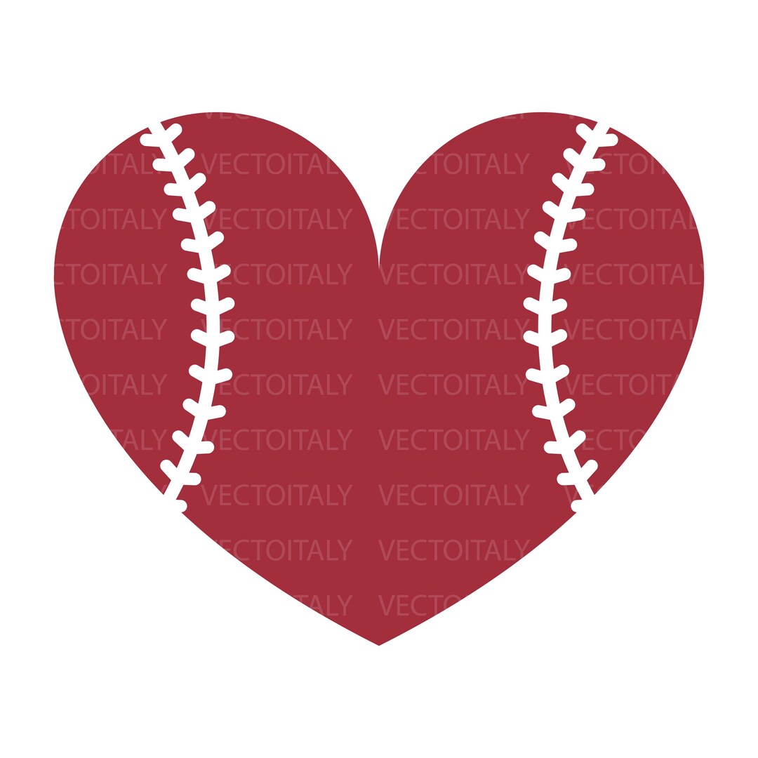 Baseball Heart SVG File Cutting Template, Clip Art for Commercial and ...