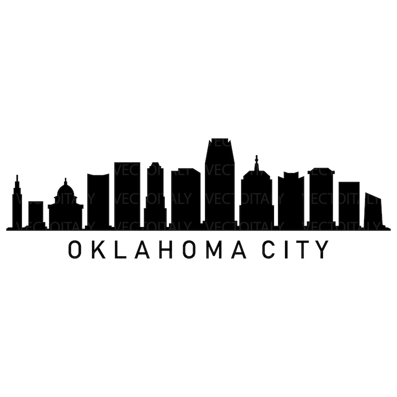 Oklahoma City Skyline SVG, Digital Download, Oklahoma City SVG ...