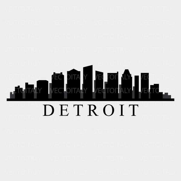 Detroit Skyline Svg - Etsy