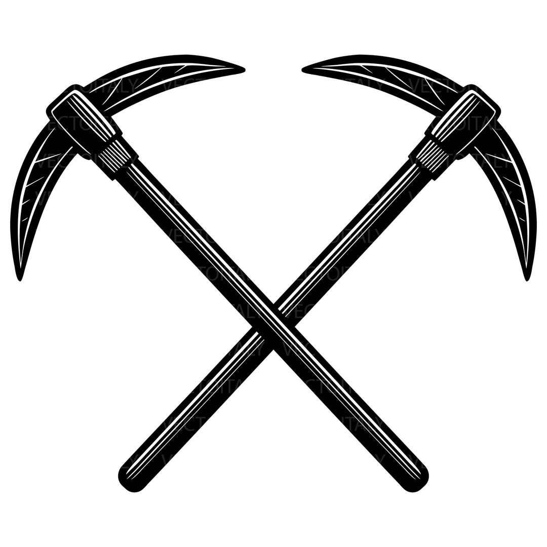 Cross Pickaxes Svg, Mining Logo Svg, Coal Miner Svg. Vector Cut File ...