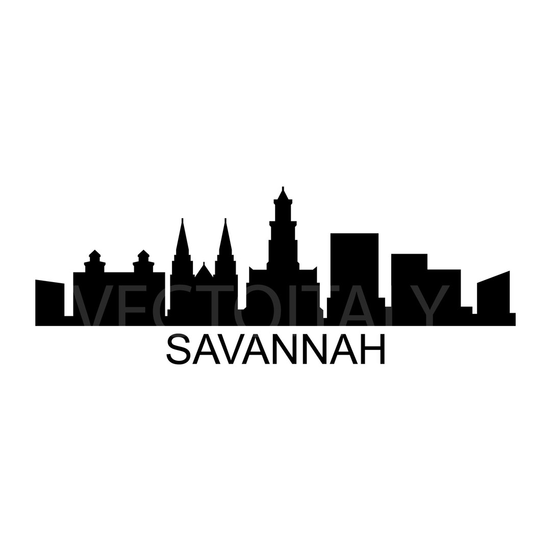 Skyline Savannah Illustrated in Vector and Available in SVG, PDF, Eps ...