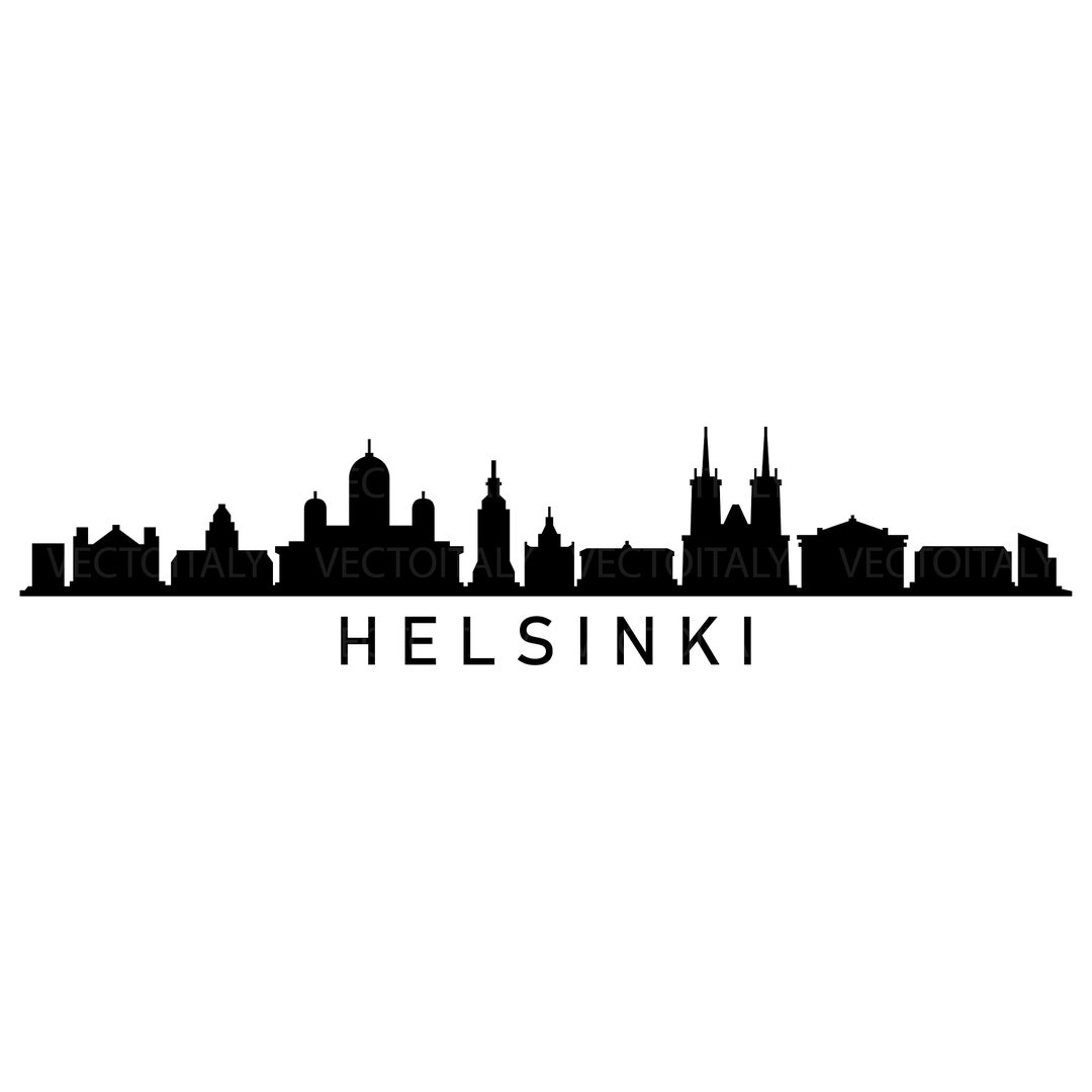 Helsinki Skyline Illustrated in Vector and Available in SVG, PDF, Eps ...