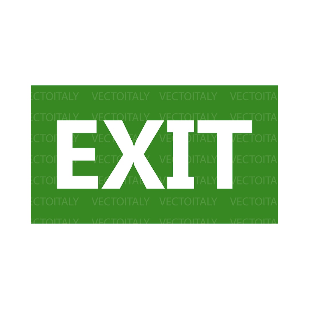 Exit Sign Svg, Icon Eps, Digital Download, Symbol Clip Art, Cut File ...