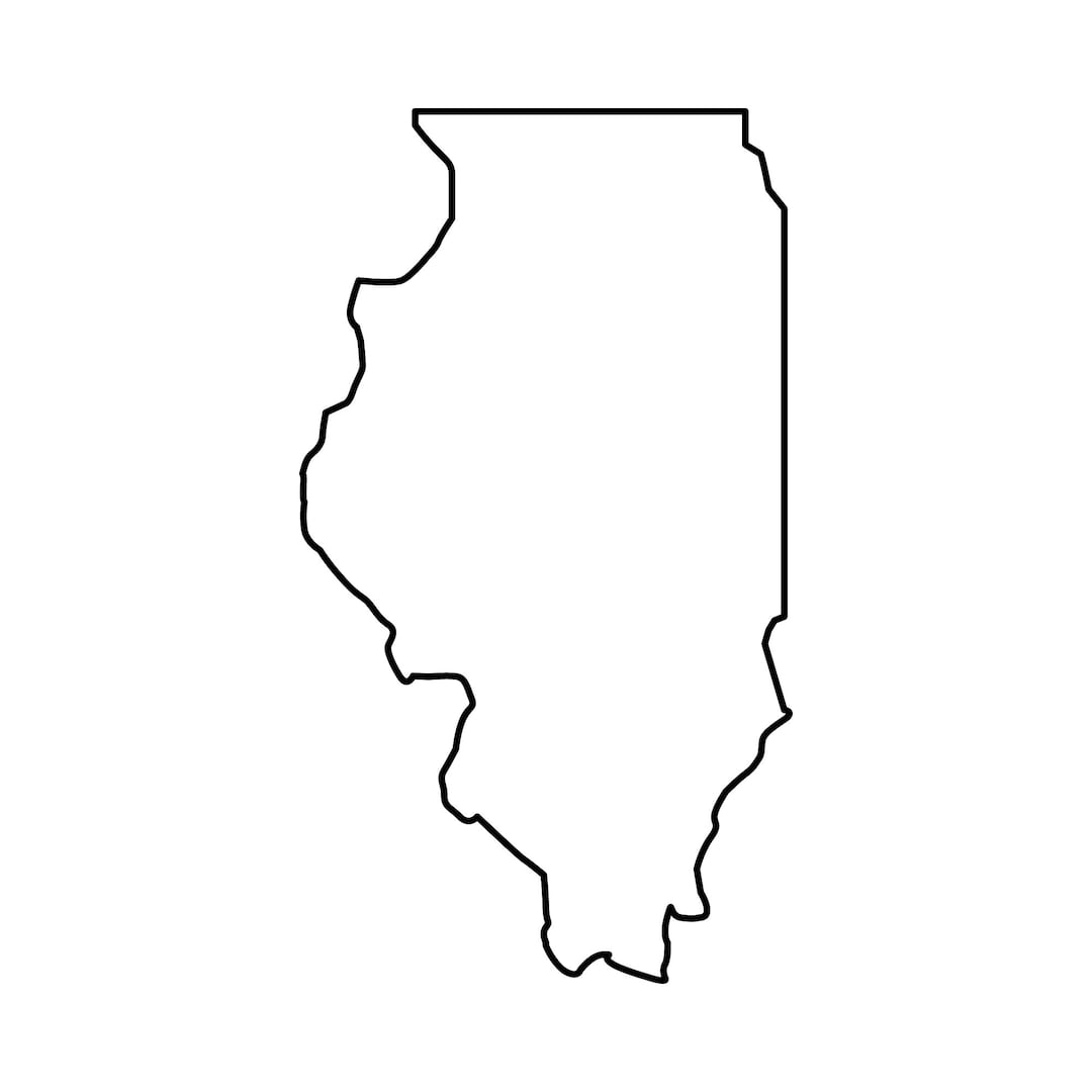 Illinois Outline SVG Files, Illinois Cut Files, United States of ...