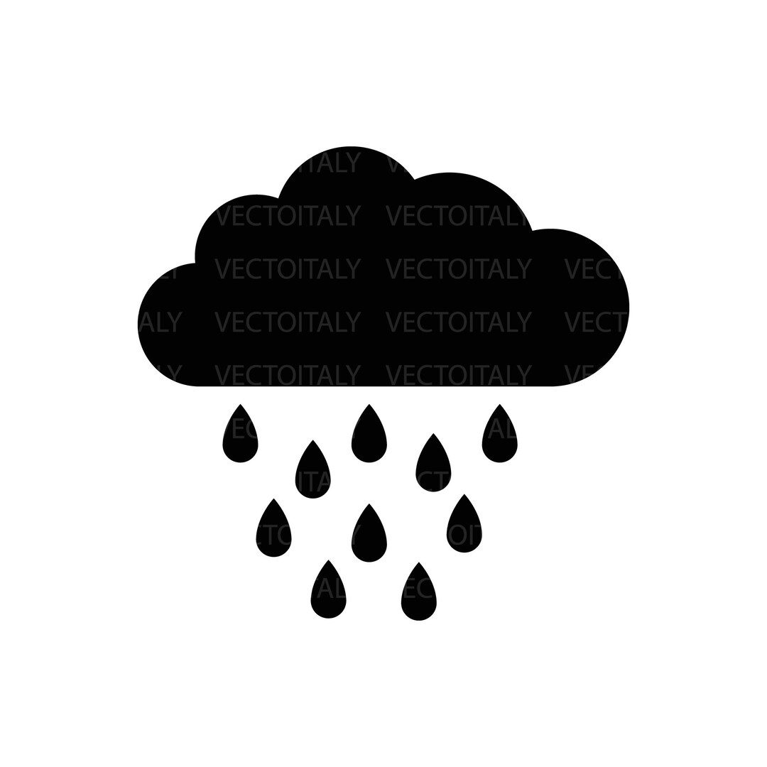 Rain Cloud, Instant Digital Download - Svg, Png, Pdf, and Eps Files ...